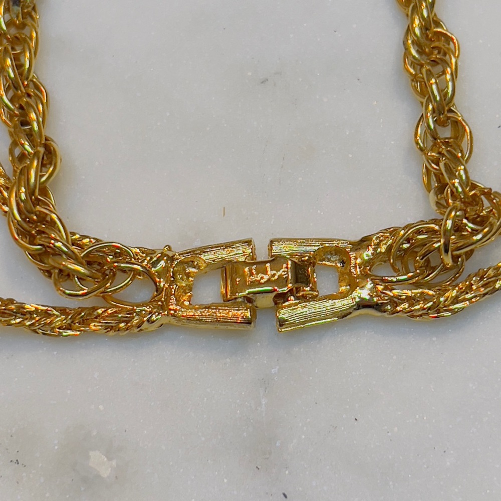 Vtg Hobe Necklace Multi-Strand Twisted Rope Gold Tone… - Gem